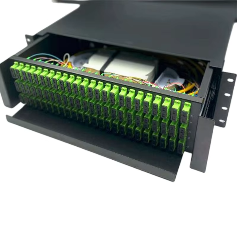 FTTH 4u 144/288 core Sc/apc Fiber Optic Patch Panel Sliding Odf Fibre ...